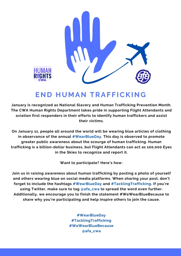 Human Trafficking Day Of Action Cwa Local 3905